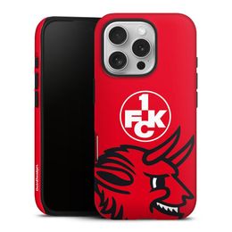 DeinDesign iPhone 16 Pro Handy Panzer Handyh&uuml;lle robuste Outdoor H&uuml;lle Schutzh&uuml;lle matt Devil 1. Fc Kaiserslautern 1. Fck Tough Case