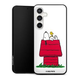 DeinDesign Galaxy S24 FE 5G Handy Premium Silikon H&uuml;lle Handyh&uuml;lle schwarz Case Snoopy Peanuts Official Licensed Product Silikon Premium Case