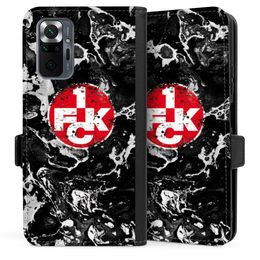 DeinDesign Xiaomi Redmi Note 10 Pro Handy Klapph&uuml;lle Handyh&uuml;lle aus Kunst Leder schwarz Flip Case Coat Of Arms Muster 1. Fc Kaiserslautern Sideflip mit langer 
