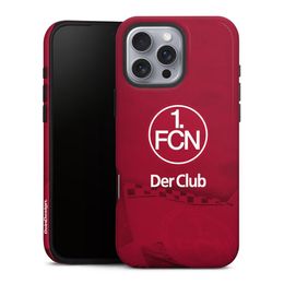 DeinDesign iPhone 16 Pro Max Handy Panzer Handyh&uuml;lle robuste Outdoor H&uuml;lle Schutzh&uuml;lle gl&auml;nzend Official Licensed Product 1. Fc N&uuml;rnberg Bundesliga Tough Case