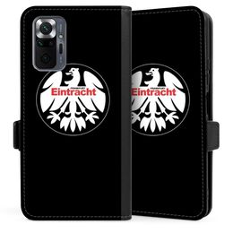 DeinDesign Xiaomi Redmi Note 10 Pro Handy Klapph&uuml;lle Handyh&uuml;lle aus Kunst Leder schwarz Flip Case Sge Official Licensed Product Eintracht Frankfurt Sideflip mit 