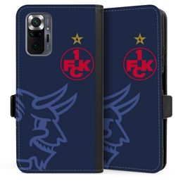 DeinDesign Xiaomi Redmi Note 10 Pro Handy Klapph&uuml;lle Handyh&uuml;lle aus Kunst Leder schwarz Flip Case Logo 1. Fc Kaiserslautern 1. Fck Sideflip mit langer Lasche