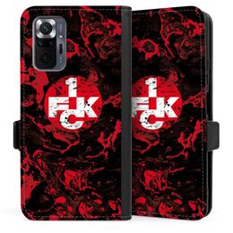 DeinDesign Xiaomi Redmi Note 10 Pro Handy Klapph&uuml;lle Handyh&uuml;lle aus Kunst Leder schwarz Flip Case 1. Fc Kaiserslautern 1. Fck Logo Sideflip mit langer Lasche