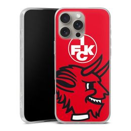 DeinDesign iPhone 16 Pro Max Handy Silikon H&uuml;lle Case transparent Handyh&uuml;lle Devil 1. Fc Kaiserslautern 1. Fck Silikon Case