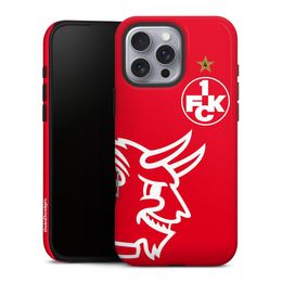 DeinDesign iPhone 16 Pro Max Handy Panzer Handyh&uuml;lle robuste Outdoor H&uuml;lle Schutzh&uuml;lle gl&auml;nzend Star Devil 1. Fc Kaiserslautern Tough Case