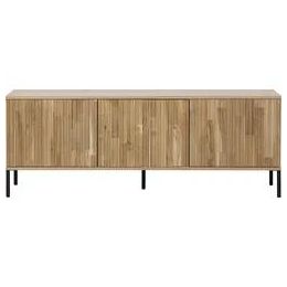 TV-Board Woood "New Gravure" Sideboards Gr. B/H/T: 150cm x 56cm x 44cm, beige (natur)