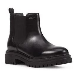 Chelseaboots Geox "D IRIDEA B" Gr. 39, schwarz Damen Schuhe Chunky Boot, Plateau Stiefelette mit modischem Blockabsatz