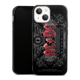DeinDesign iPhone 13 Mini Handy Slim Case extra d&uuml;nn Silikon Handyh&uuml;lle schwarz H&uuml;lle Merchandise Black Ice Acdc Silikon Slim Case