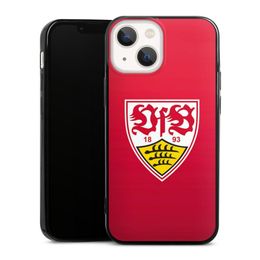 DeinDesign iPhone 13 Mini Handy Slim Case extra d&uuml;nn Silikon Handyh&uuml;lle schwarz H&uuml;lle Logo Official Licensed Product Vfb Stuttgart Silikon Slim Case