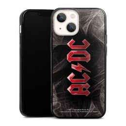 DeinDesign iPhone 13 Mini Handy Slim Case extra d&uuml;nn Silikon Handyh&uuml;lle schwarz H&uuml;lle Merchandise Acdc Logo Silikon Slim Case