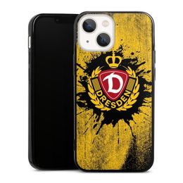 DeinDesign iPhone 13 Mini Handy Slim Case extra d&uuml;nn Silikon Handyh&uuml;lle schwarz H&uuml;lle Official Licensed Product Soccer Sg Dynamo Dresden Silikon Slim Case