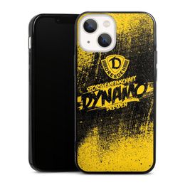 DeinDesign iPhone 13 Mini Handy Slim Case extra d&uuml;nn Silikon Handyh&uuml;lle schwarz H&uuml;lle Logo Official Licensed Product Sg Dynamo Dresden Silikon Slim Case