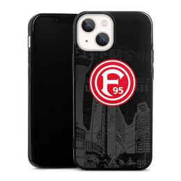 DeinDesign iPhone 13 Mini Handy Slim Case extra d&uuml;nn Silikon Handyh&uuml;lle schwarz H&uuml;lle Official Licensed Product Logo Fortuna D&uuml;sseldorf Silikon Slim Case