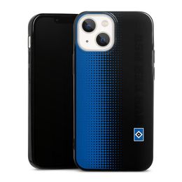 DeinDesign iPhone 13 Mini Handy Slim Case extra d&uuml;nn Silikon Handyh&uuml;lle schwarz H&uuml;lle Logo Hsv Transparent Silikon Slim Case