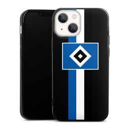 DeinDesign iPhone 13 Mini Handy Slim Case extra d&uuml;nn Silikon Handyh&uuml;lle schwarz H&uuml;lle Hamburger Sv Transparent Hsv Silikon Slim Case