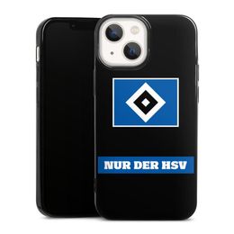 DeinDesign iPhone 13 Mini Handy Slim Case extra d&uuml;nn Silikon Handyh&uuml;lle schwarz H&uuml;lle Hamburger Sv Statement Hsv Silikon Slim Case