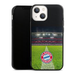 DeinDesign iPhone 13 Mini Handy Slim Case extra d&uuml;nn Silikon Handyh&uuml;lle schwarz H&uuml;lle Stadium Fc Bayern M&uuml;nchen Fcb Silikon Slim Case