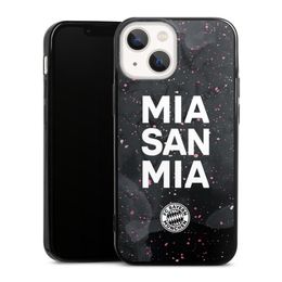 DeinDesign iPhone 13 Mini Handy Slim Case extra d&uuml;nn Silikon Handyh&uuml;lle schwarz H&uuml;lle Mia San Mia Girl Style Fc Bayern M&uuml;nchen Silikon Slim Case