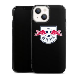 DeinDesign iPhone 13 Mini Handy Slim Case extra d&uuml;nn Silikon Handyh&uuml;lle schwarz H&uuml;lle Official Licensed Product Transparent Rb Leipzig Silikon Slim Case