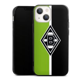DeinDesign iPhone 13 Mini Handy Slim Case extra d&uuml;nn Silikon Handyh&uuml;lle schwarz H&uuml;lle Borussia M&ouml;nchengladbach Gladbach Bundesliga Silikon Slim Case