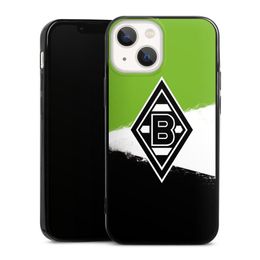 DeinDesign iPhone 13 Mini Handy Slim Case extra d&uuml;nn Silikon Handyh&uuml;lle schwarz H&uuml;lle Borussia M&ouml;nchengladbach Bmg Official Licensed Product Silikon Slim Case