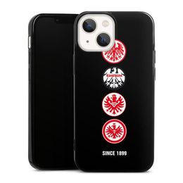 DeinDesign iPhone 13 Mini Handy Slim Case extra d&uuml;nn Silikon Handyh&uuml;lle schwarz H&uuml;lle Eintracht Frankfurt Soccer Sge Silikon Slim Case