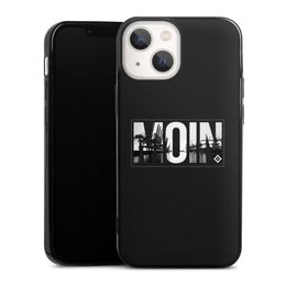 DeinDesign iPhone 13 Mini Handy Slim Case extra d&uuml;nn Silikon Handyh&uuml;lle schwarz H&uuml;lle Hamburger Sv Hsv Official Licensed Product Silikon Slim Case