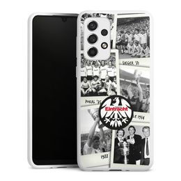 DeinDesign Galaxy A33 5G Handy Silikon H&uuml;lle Case wei&szlig; Handyh&uuml;lle Retro Eintracht Frankfurt Official Licensed Product Silikon Case