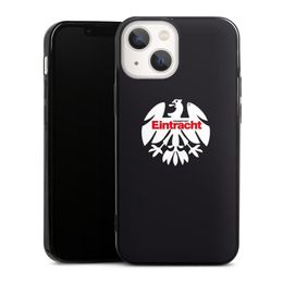 DeinDesign iPhone 13 Mini Handy Slim Case extra d&uuml;nn Silikon Handyh&uuml;lle schwarz H&uuml;lle Eagle Retro Logo Silikon Slim Case