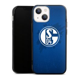 DeinDesign iPhone 13 Mini Handy Slim Case extra d&uuml;nn Silikon Handyh&uuml;lle schwarz H&uuml;lle Official Licensed Product Fc Schalke 04 Schalke 04 Silikon Slim Case