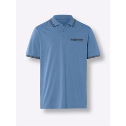 WITT Herren Kurzarm-Poloshirt, mittelblau, Gr&ouml;&szlig;e 56/58
