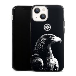 DeinDesign iPhone 13 Mini Handy Slim Case extra d&uuml;nn Silikon Handyh&uuml;lle schwarz H&uuml;lle Attila Official Licensed Product Eintracht Frankfurt Silikon Slim Case