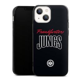 DeinDesign iPhone 13 Mini Handy Slim Case extra d&uuml;nn Silikon Handyh&uuml;lle schwarz H&uuml;lle Eintracht Frankfurt Sge Official Licensed Product Silikon Slim Case