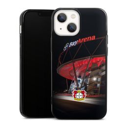 DeinDesign iPhone 13 Mini Handy Slim Case extra d&uuml;nn Silikon Handyh&uuml;lle schwarz H&uuml;lle Official Licensed Product Bayer 04 Leverkusen Stadium Silikon Slim Case