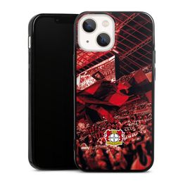 DeinDesign iPhone 13 Mini Handy Slim Case extra d&uuml;nn Silikon Handyh&uuml;lle schwarz H&uuml;lle Merchandise Official Licensed Product Bayer 04 Leverkusen Silikon Slim Case