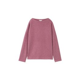 Tom Tailor Damen Geripptes Sweatshirt, rosa, Meliert, Gr. XXL