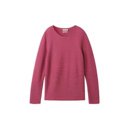 Tom Tailor Damen Strickpullover mit Bio-Baumwolle, rosa, Uni, Gr. XXL