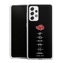 DeinDesign Galaxy A33 5G Handy Silikon H&uuml;lle Case wei&szlig; Handyh&uuml;lle Naruto Shippuden Akatsuki Official Licensed Product Silikon Case