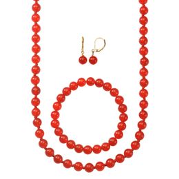 Collier-Set Lady Halsketten Gr. N-Größe, rot Damen