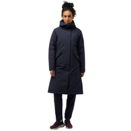 Daunenmantel Jack Wolfskin "BRANDENBURGER", Damen, Gr. XXL, blau (schwarz navy), Obermaterial: 100% Polyester. Futter: 100% Polyester. Wattierung: 90% Daunen, 10% sonstige Federn, sportlich, hoch geschlossener Ausschnitt, Mäntel