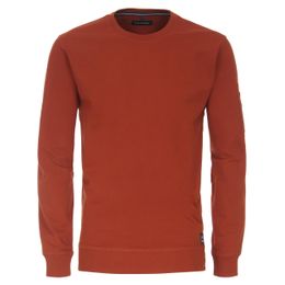 Sweatshirt Casamoda "Casamoda Sweatshirt uni", Herren, Gr. M, orange (dunkelorange), 95% Baumwolle, 5% Elasthan, Sweatshirts