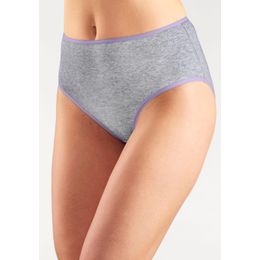 Petite Fleur Damen H&uuml;ftslip, grau-meliert, wei&szlig;, Gr&ouml;&szlig;e 32/34
