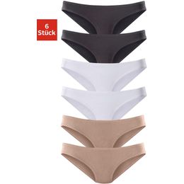 Vivance Active by Lascana Damen Bikinislip, beige, schwarz, wei&szlig;, Gr&ouml;&szlig;e 44/46