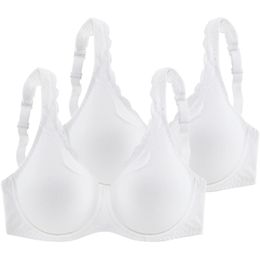 petite fleur by Lascana Damen B&uuml;gel-BH, 2xwei&szlig;, Gr&ouml;&szlig;e 85C