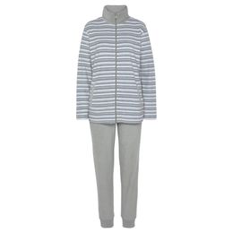 Vivance Dreams by Lascana Damen Pyjama, gestreift/grau, Gr&ouml;&szlig;e 40/42