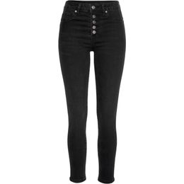 Buffalo Damen High-waist-Jeans, schwarz, Gr&ouml;&szlig;e 34