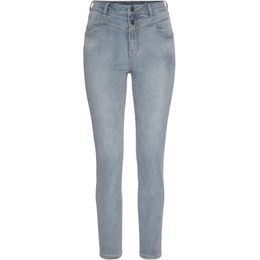 Lascana Damen Skinny-fit-Jeans, blue-washed, Gr&ouml;&szlig;e 34