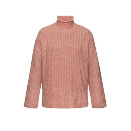 Buffalo Damen Stehkragenpullover, rosenholz meliert, Gr&ouml;&szlig;e 36/38