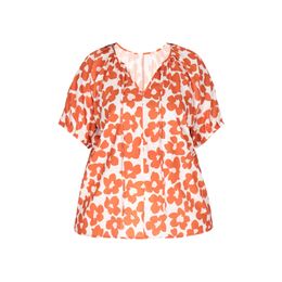 Ancie Bluse Damen Gr&ouml;&szlig;e XXXL orange / wei&szlig;