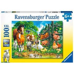 Ravensburger XXL Versammlung der Tiere Puzzle, 100 Teile